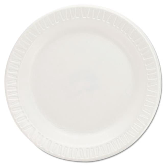 Quiet Classic Laminated Foam Dinnerware Plates, 6 in. - White - Walmart.com