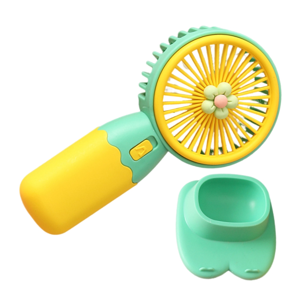 Quiet Cooling Fan Lightweight Fan with Phone Holder Handhelds Fan ABS ...