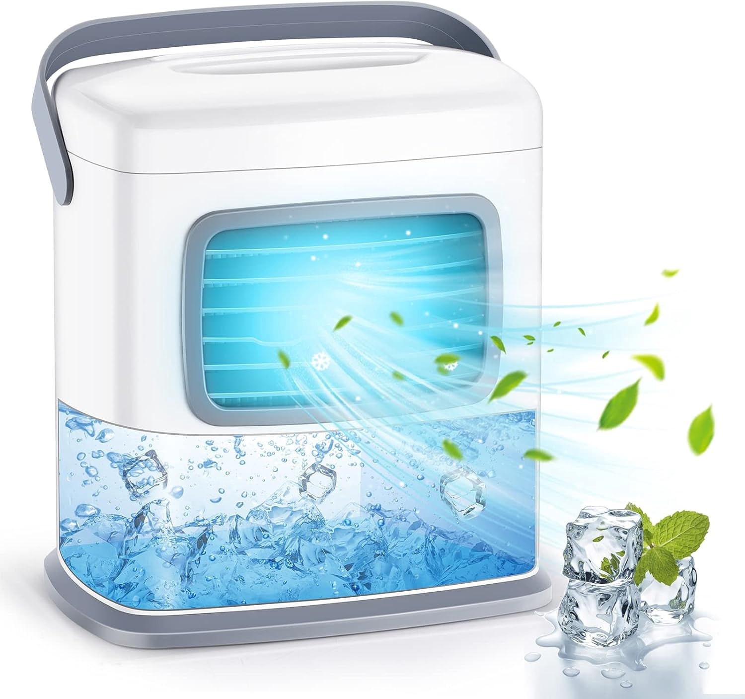 Quiet Evaporative Air Cooling Cooler - 3 in 1 Mini Air Conditioner ...