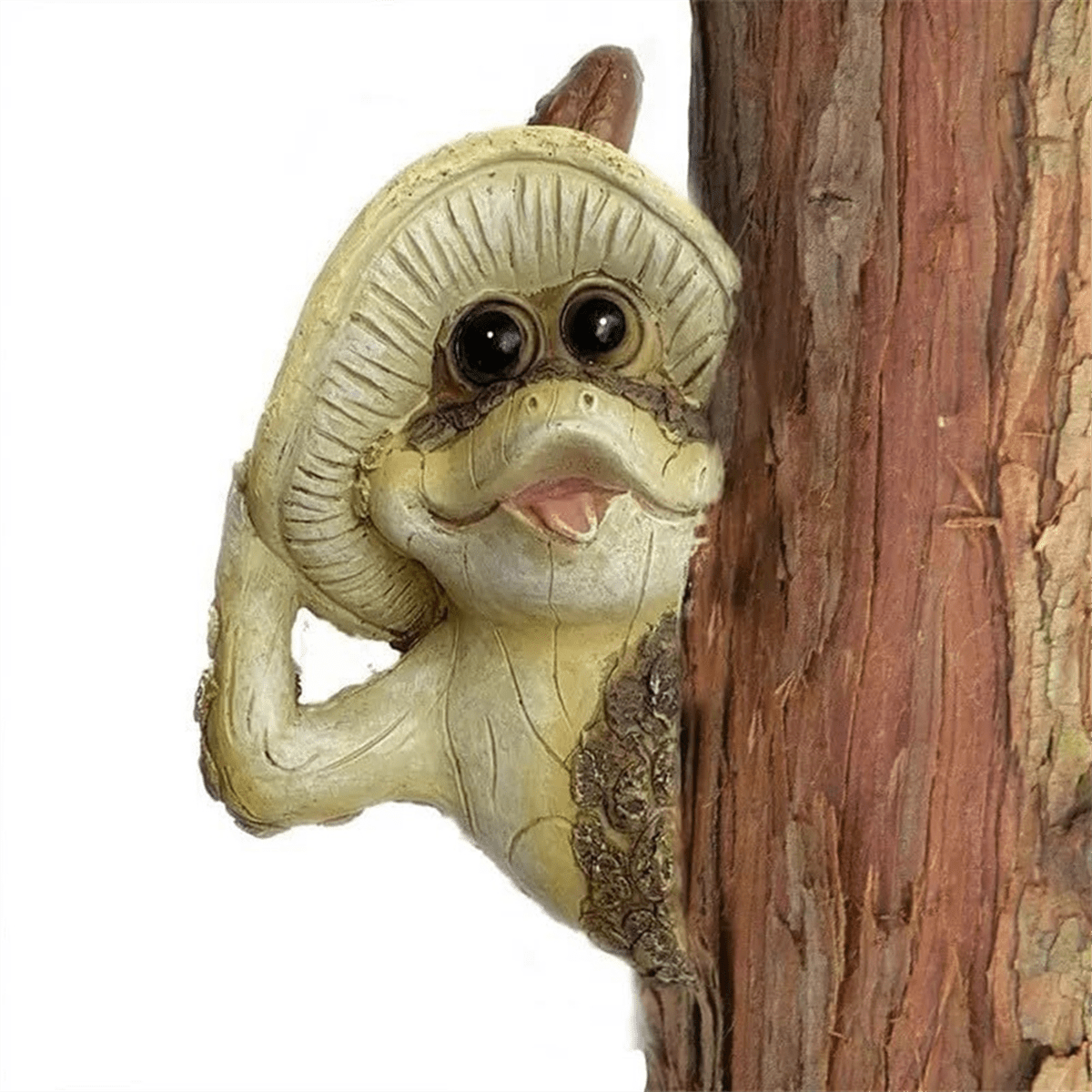 Quiet Frog Tree Peeker Garden Sculptures Outdoor Face Hugger Statue ...