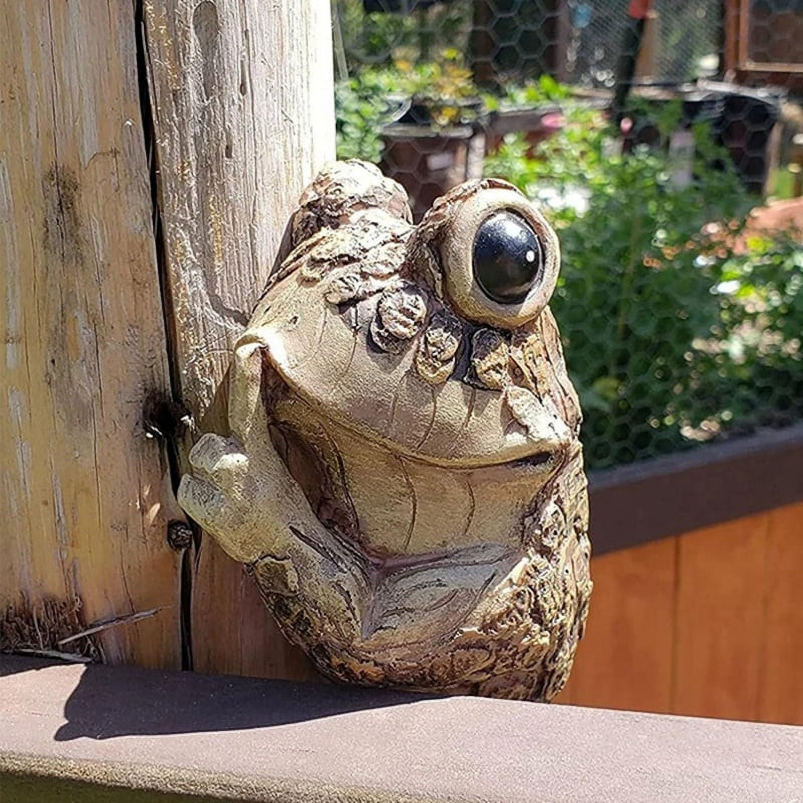 Quiet Frog Tree Peeker Garden Tree Sculptures Outdoor Tree Face Garden ...
