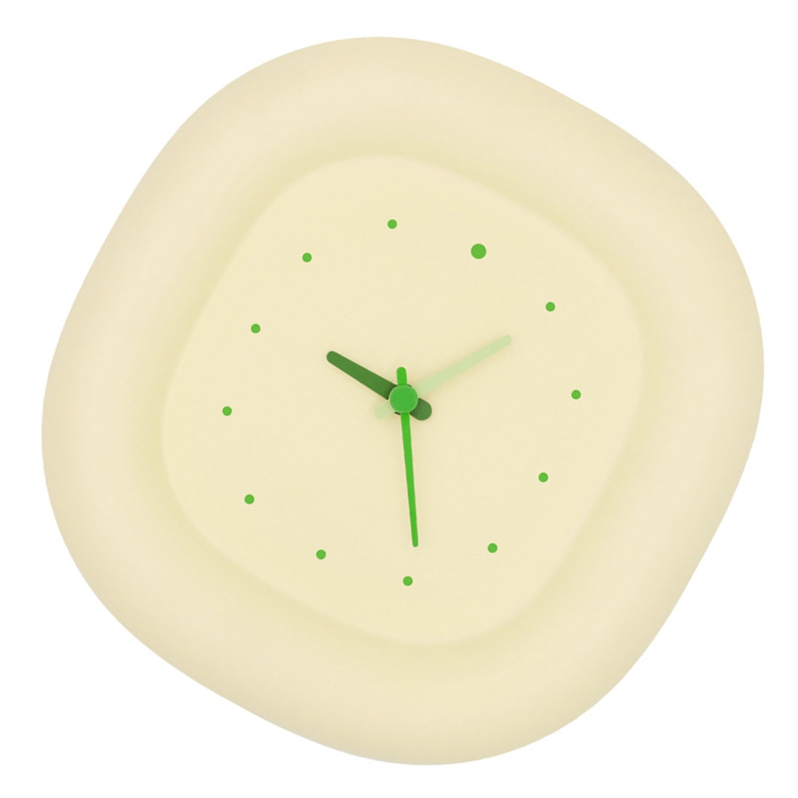 Quiet Mechanism ABS Table Clock Creamy Yellow Bubble Design Operated ...