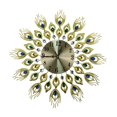 Quiet Metal Leaves Wall Clock In European Luxury Styles Large Wall ...