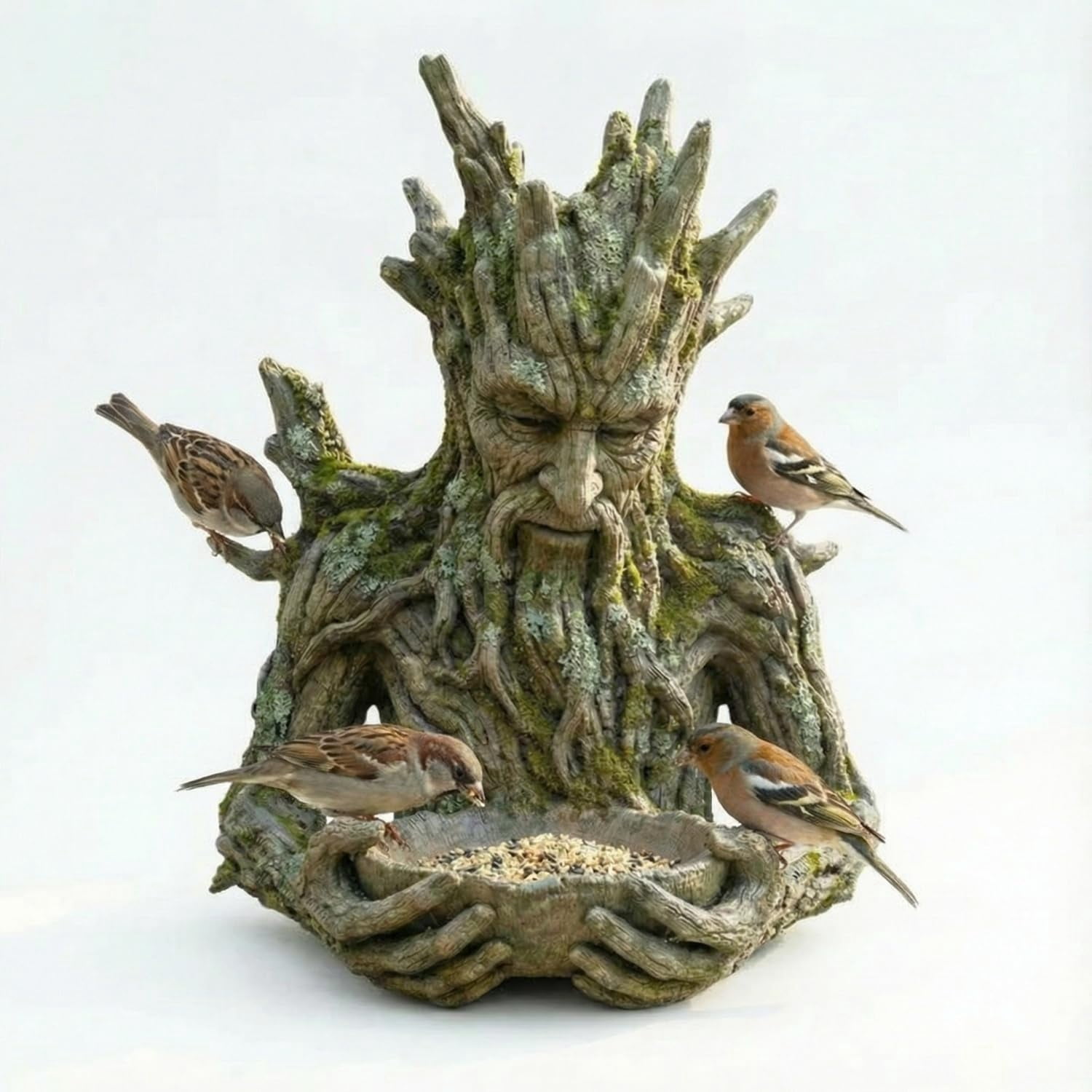 The Quiet Offering A Tree-Integrated Bird Feeding Sculpture, Outdoor ...