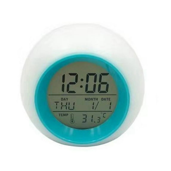 Quiet Operations Round 7 Color Changing LED Alarm Clock with ...