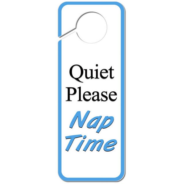 Quiet Please Nap Time Plastic Door Knob Hanger Sign - Walmart.com