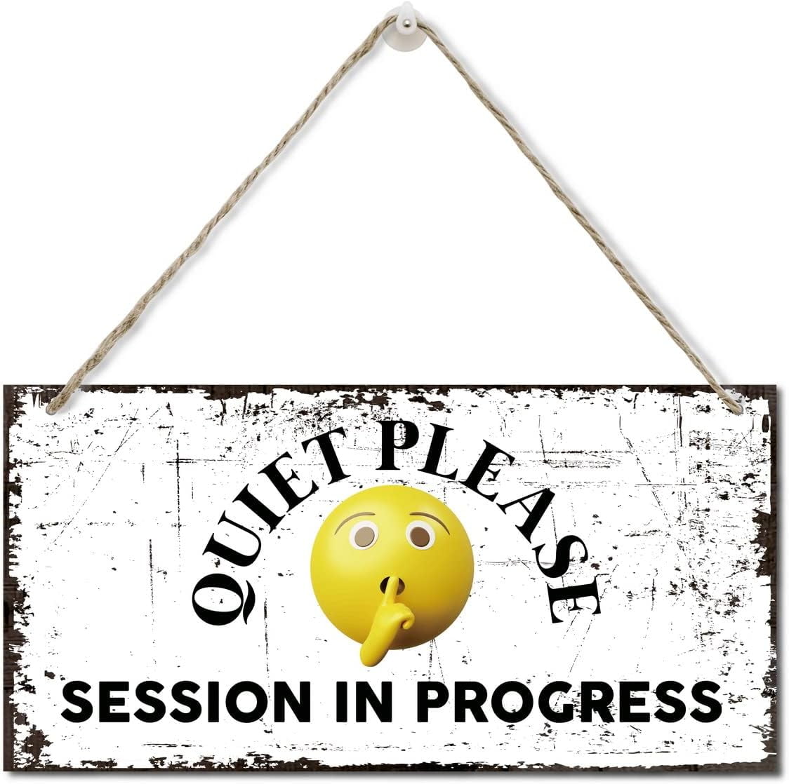 Quiet Please Session in Progress Sign, Printed Wood Plaque Sign ...