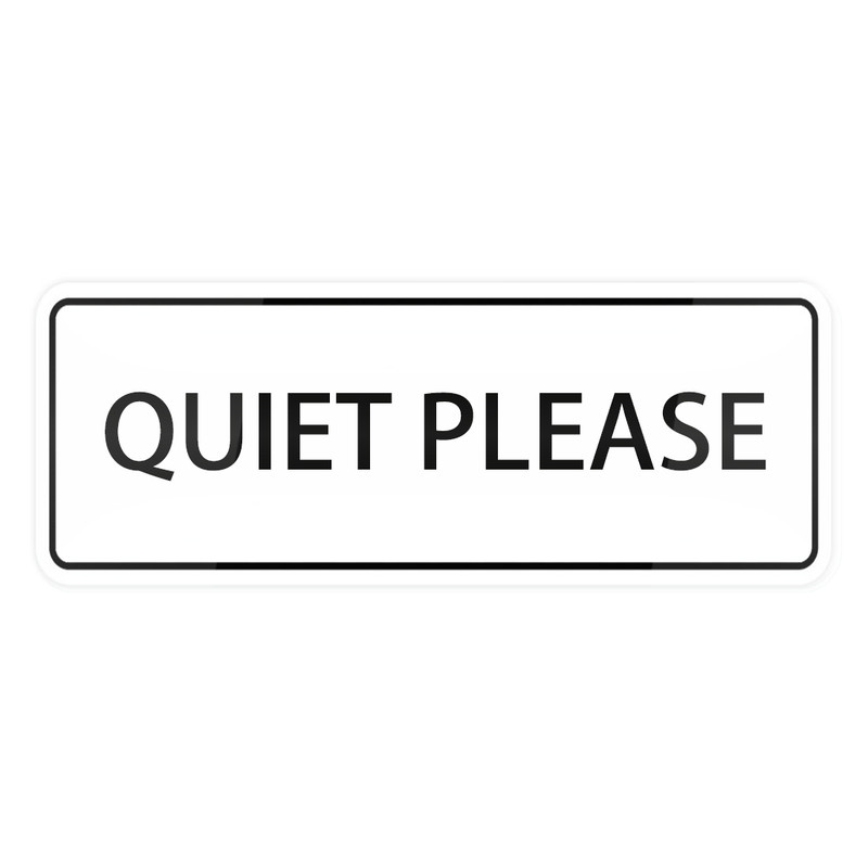 Quiet Please Sign For House Door, Plastic Self-Adhesive Signs For ...