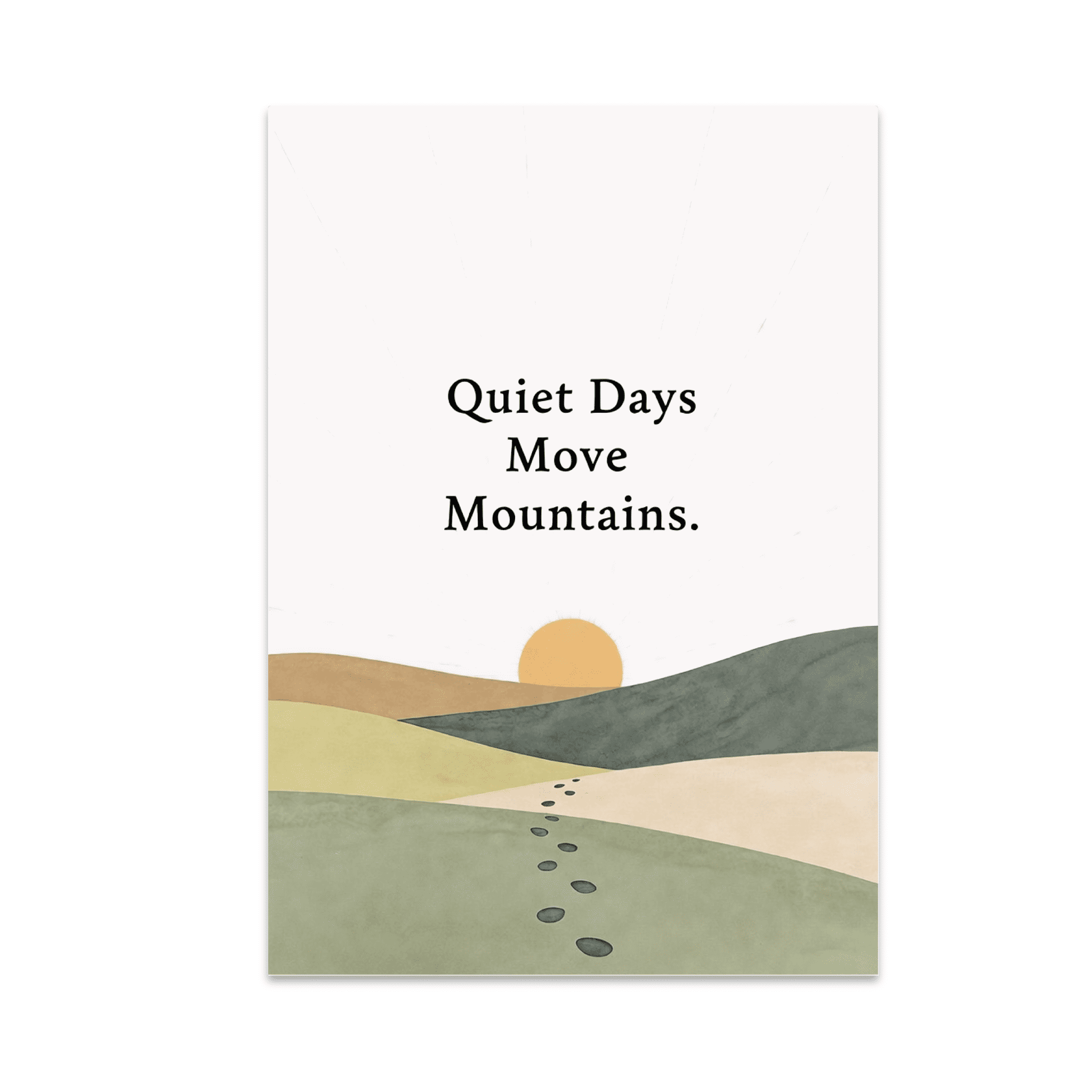 Quiet Progress Reminder Minimalist Landscape - Motivational Art ...