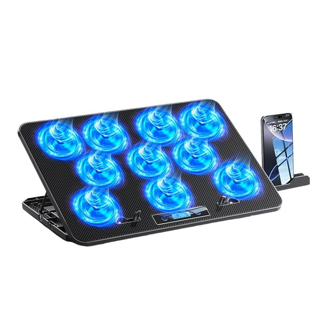 Quiet RGBs Gaming Laptop Cooling Pad With Adjustable Speed Setting And ...