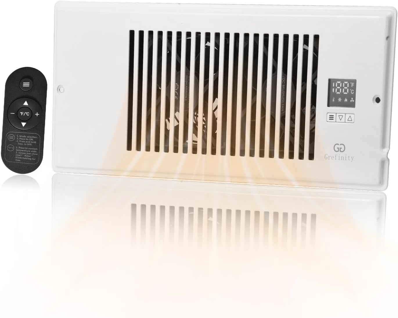 Quiet Register Booster Fan, Fits 4 X 12 Register Holes, Heating and ...