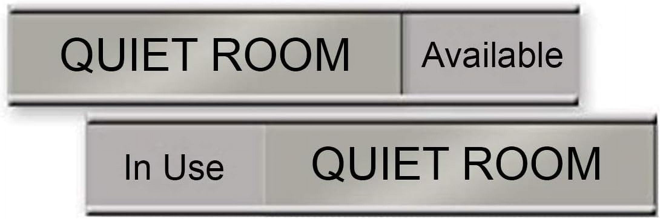 "Quiet Room" Slider Sign (Silver, 10" x 2") - Walmart.com