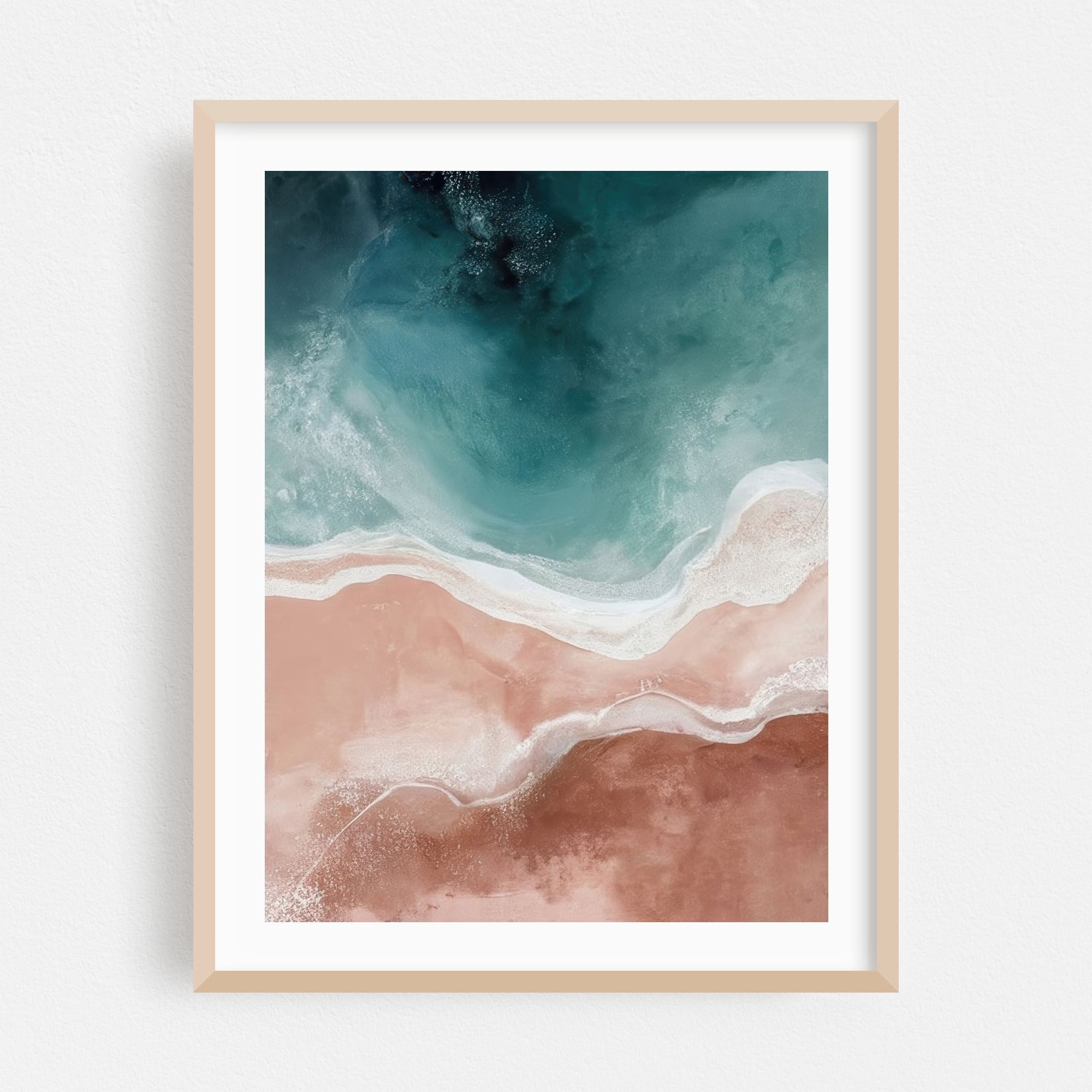 Quiet Sands and Gentle Waves - Digital Art Abstract Ocean Minimalist ...