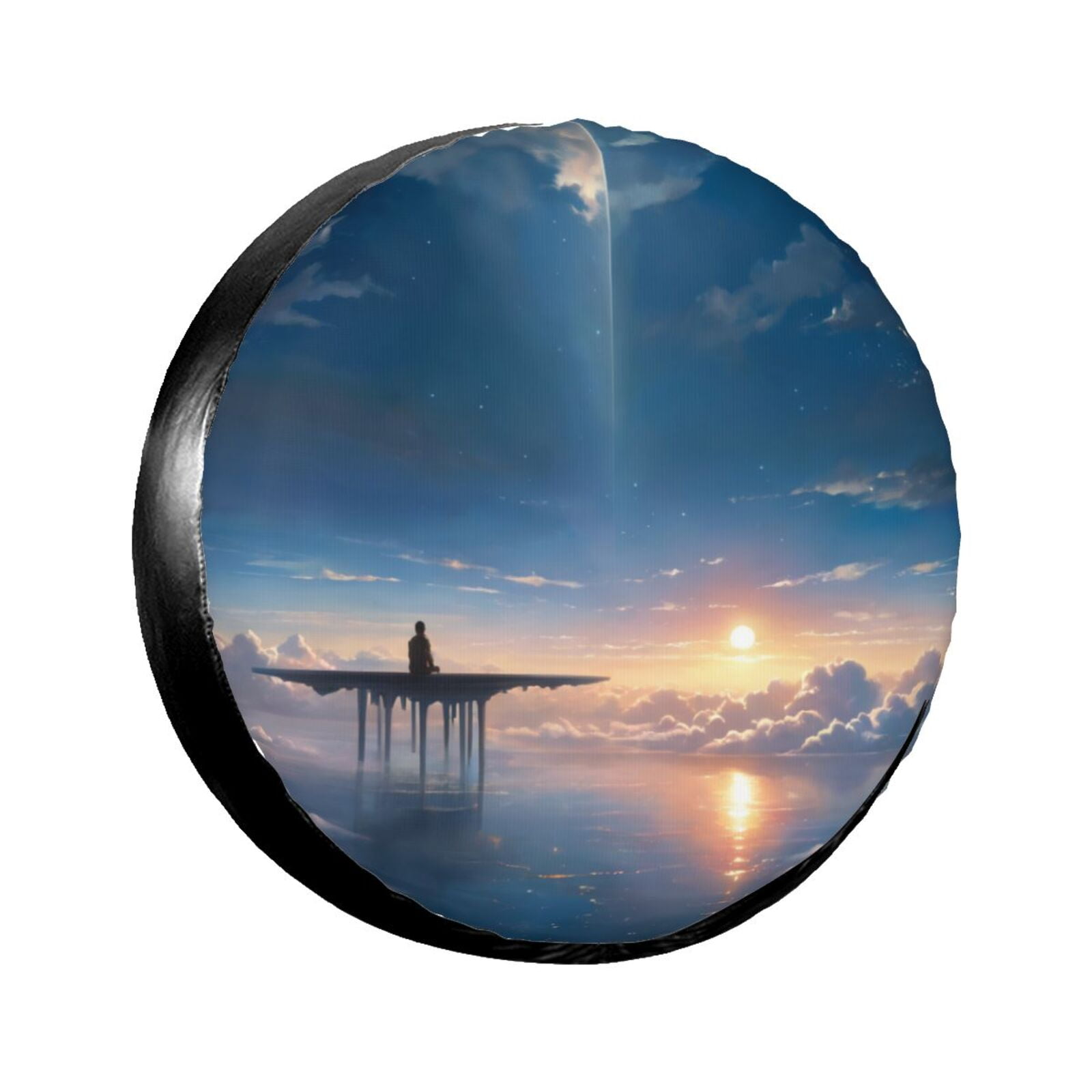 Quiet SurrealSunrise camping spare tire cover, wheel protector ...