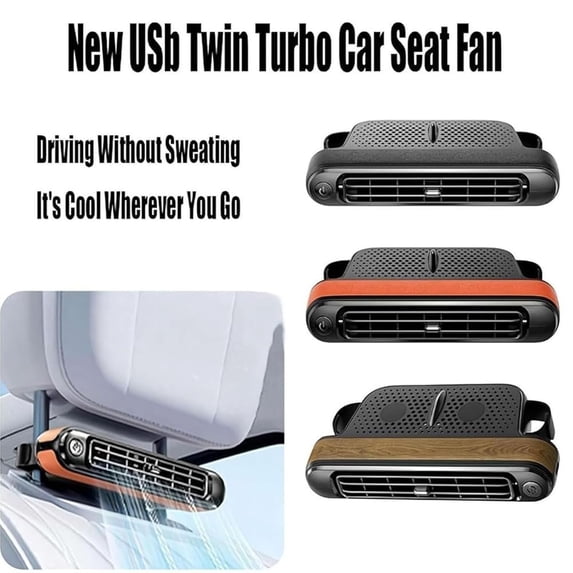 Quiet USB Car Seat Fan – 3-Speed Seatback Cooling Fan for Driver ...