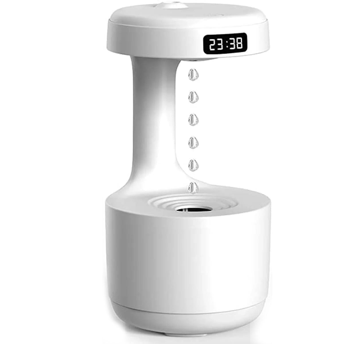 Quiet air humidifier with LED clock display and night light, cool mist humidifiers with anti ...