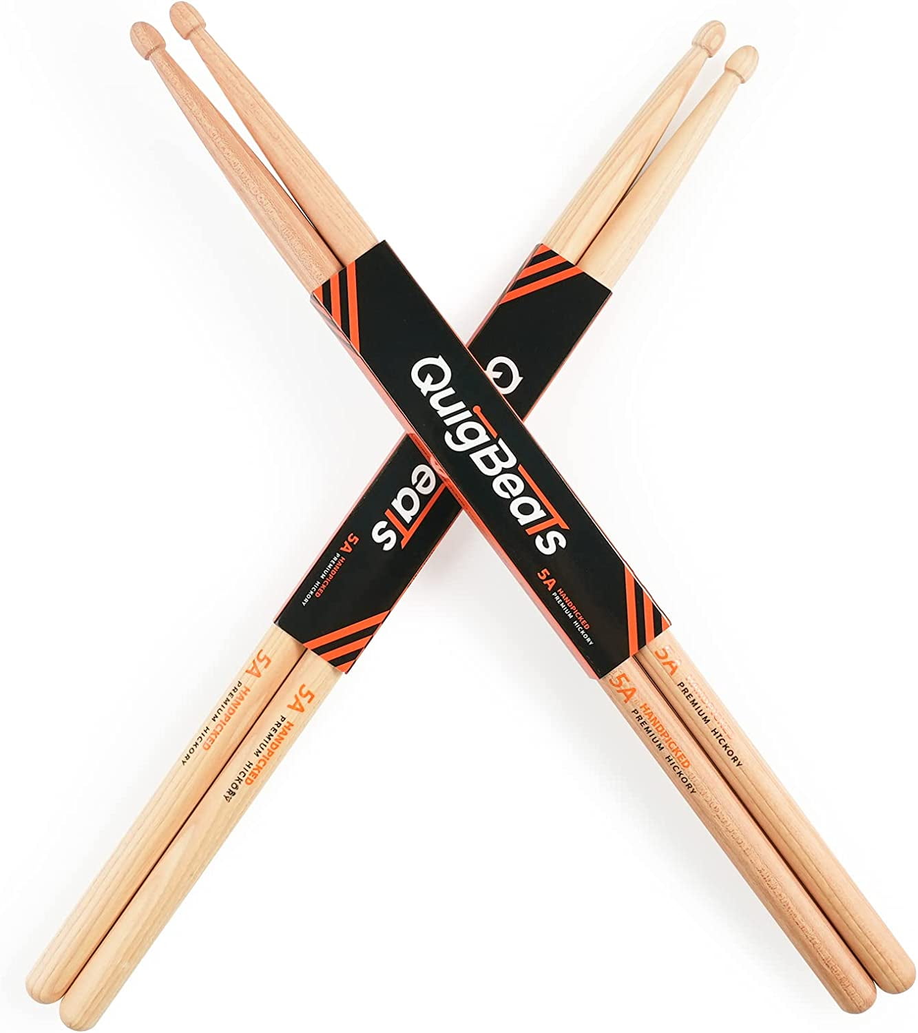QuigBeats Drum Sticks, Hickory 5A Drumsticks, Drumsticks for Adults ...