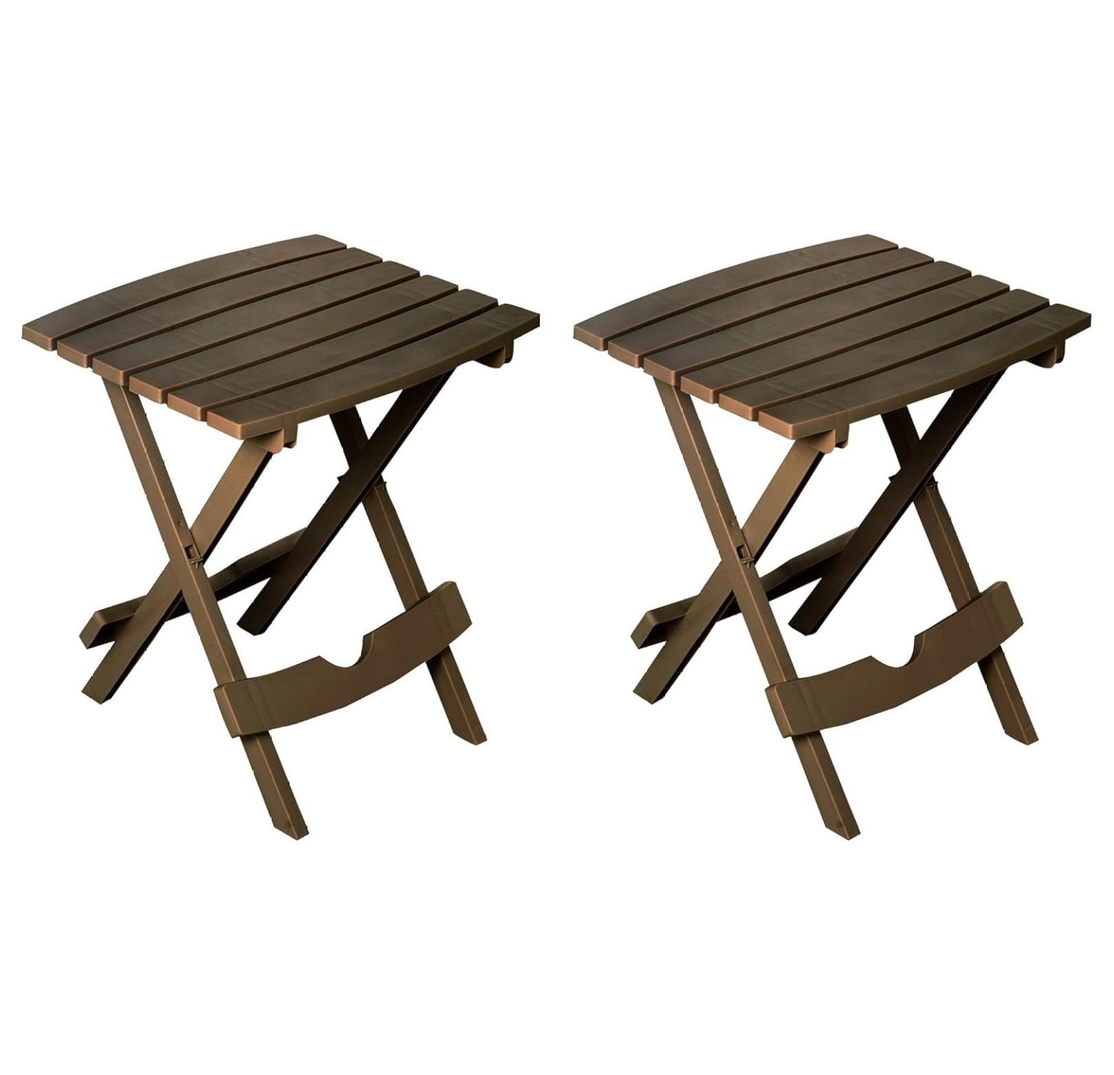 Quik-Fold Side Table 2 Pack - Earth Brown - Portable Outdoor Folding ...