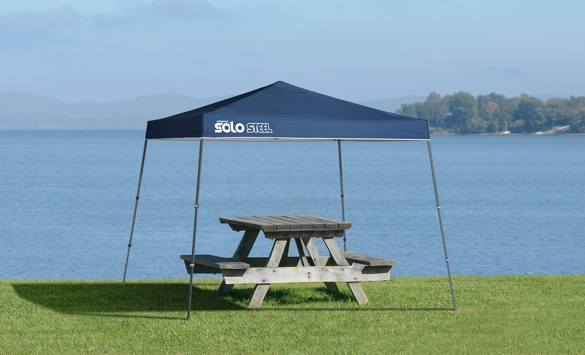 Quik Shade 11x11 Solo Steel 72 Compact Instant Canopy Popup Tent, Blue ...