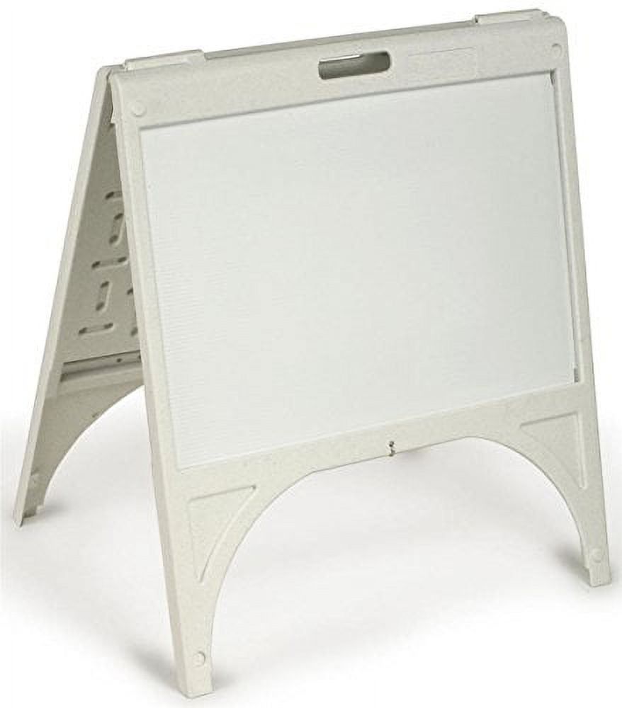 Quik Sign 24 x 18 Sandwich Board, White Plastic A-Frame Sign Holder ...