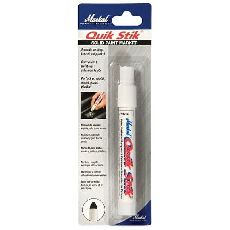 Quik Stik All Purpose Solid Paint Marker, White, 1/8 In, Bullet, Carded ...