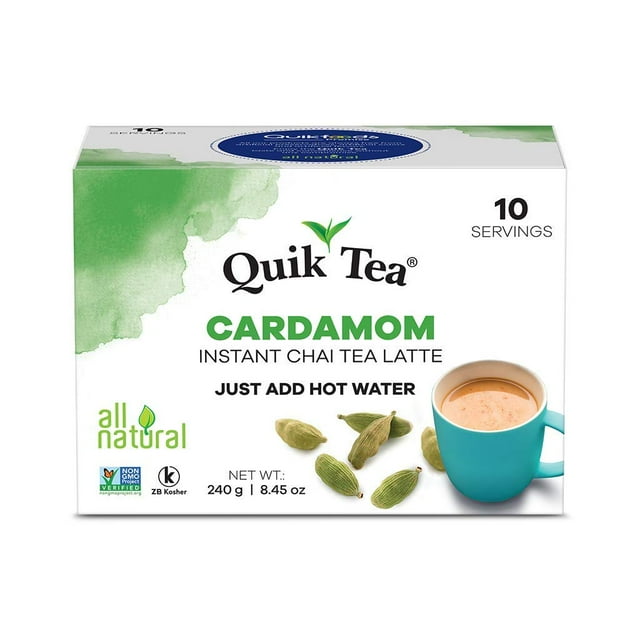 Quik Tea Cardamom Instant Chai Tea Latte - 10 Ct, Single Serve Pouch ...