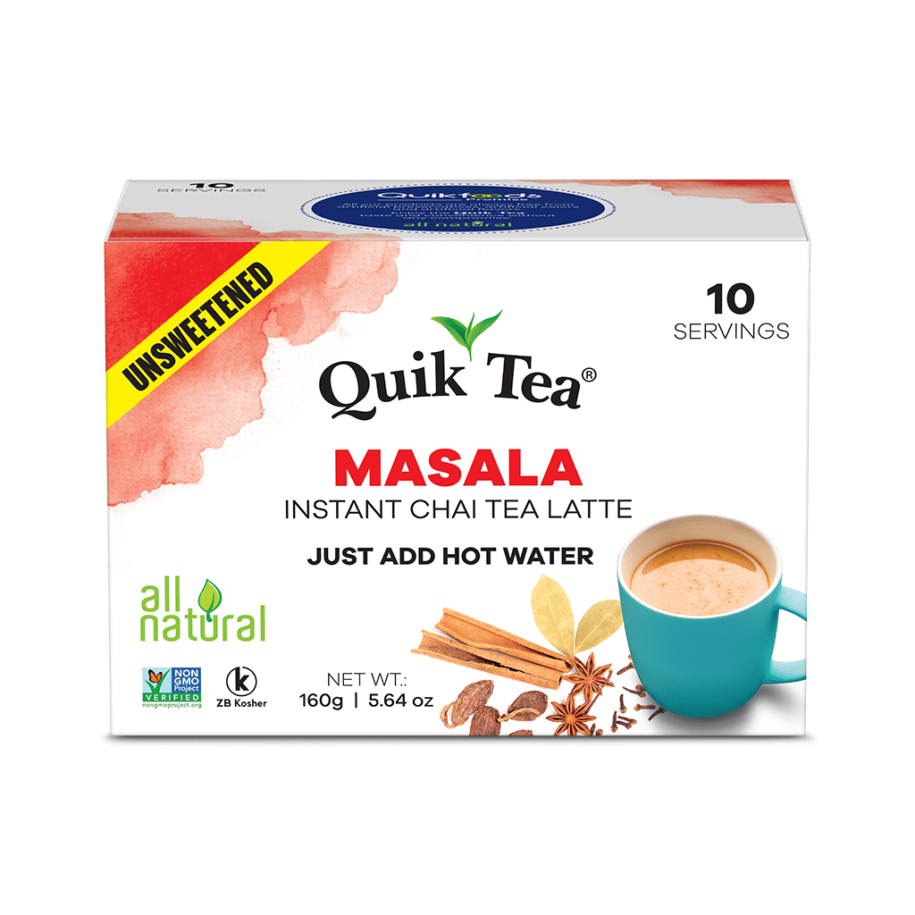 Quik Tea Unsweetened Masala Chai Tea Latte - 10 Count Single Box - All ...