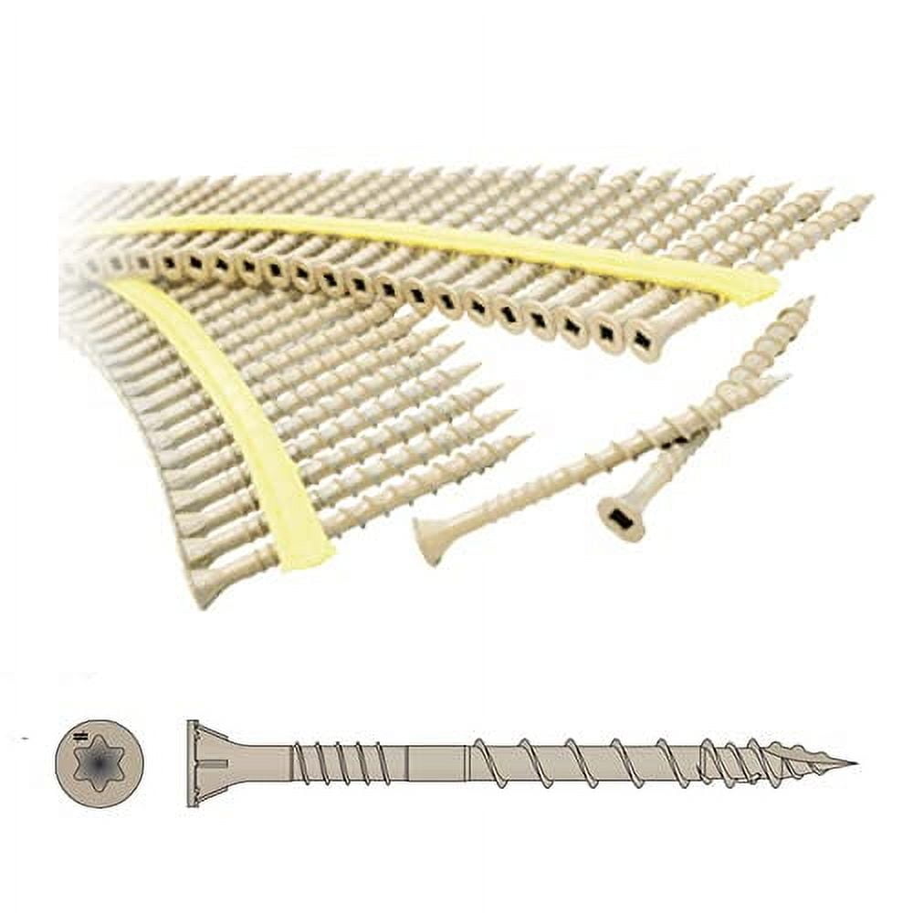 QuikDrive HCKDSVT212S #10 x 2-1/2" T-25 Tan Collated Decking Screw ...
