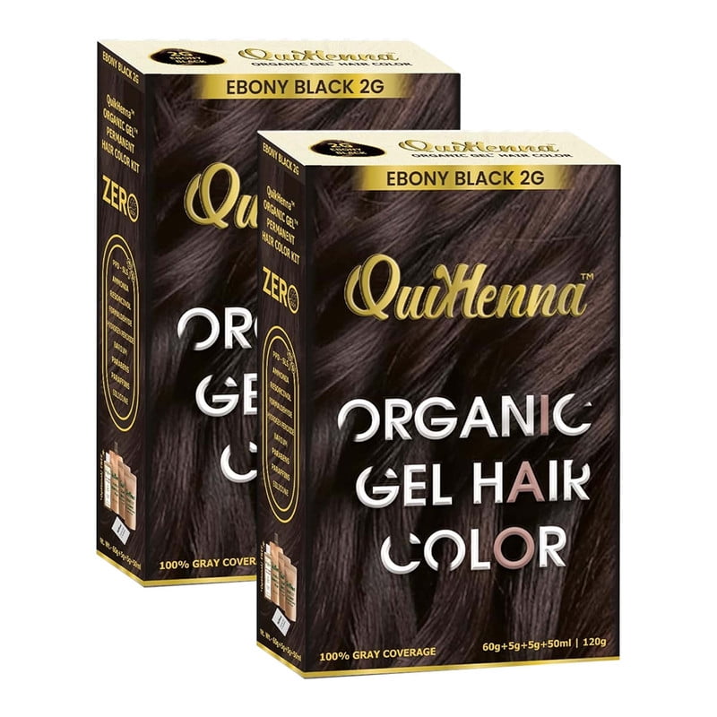 QuikHenna Organic Hair Colour Gel 2N Soft Black - PPD & Ammonia Free ...