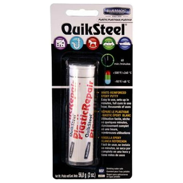 QuikSteel 16502TRI High-Temperature Plastic Epoxy Putty, 2-oz ...
