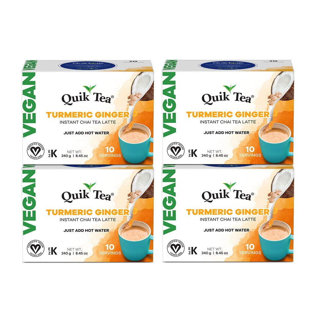 QuikTea Vegan Turmeric-Ginger Chai Latte - 40 count - Walmart.com