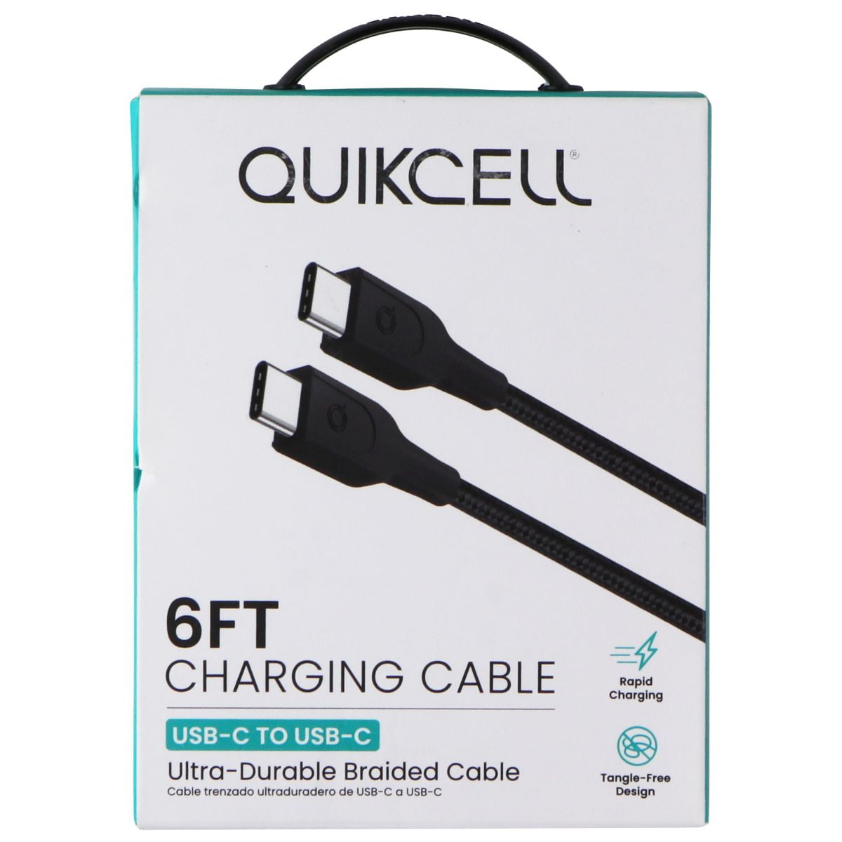 Quikcell 6Ft USB-C to USB-C Charging Cable - Black - Walmart.com