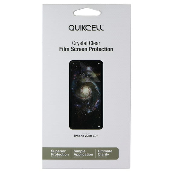 Quikcell Crystal Clear Film Screen Protection for Apple iPhone 12 Pro Max - Walmart.com