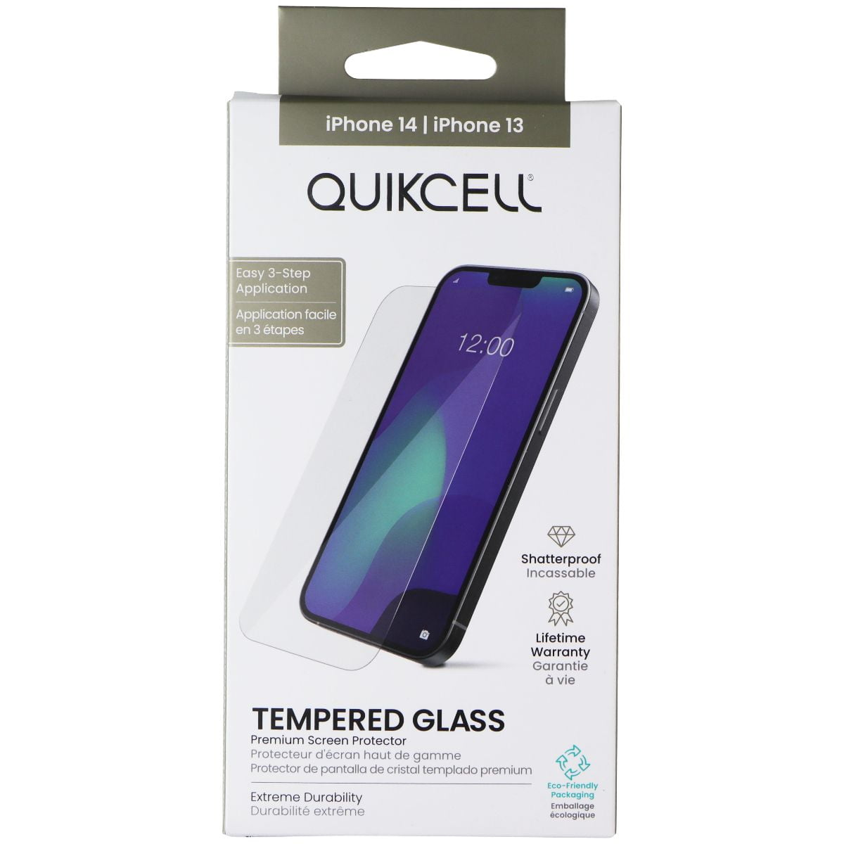 Quikcell Tempered Glass Screen Protector for Apple iPhone 14 / 13 ...