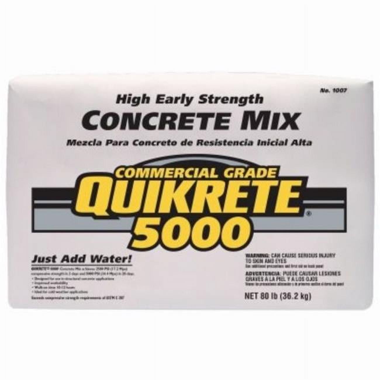 Quikrete Commercial Grade 5000 PSI Concrete Mix, High Early Strength ...
