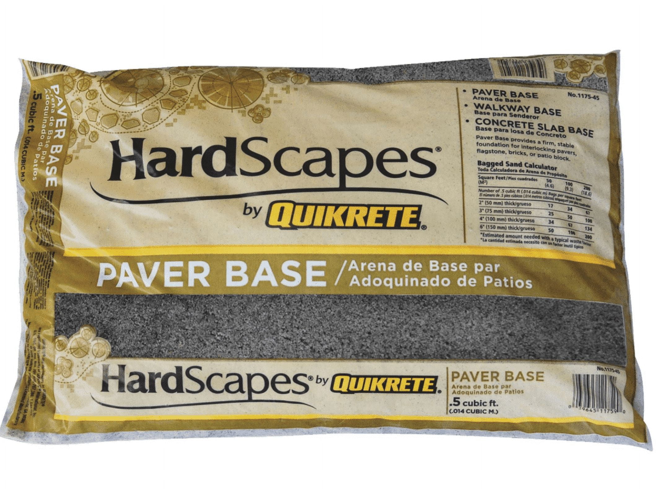 Quikrete Paver Base Sand 0.5 cu ft XX-Small Provides Stable Foundation ...