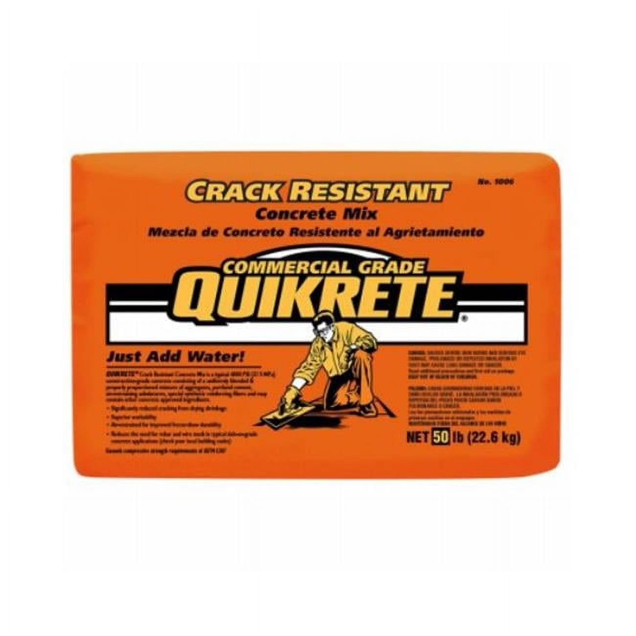 Quikrete 116151 50 lbs Crack Resistant Concrete Mix, Gray - Walmart.com