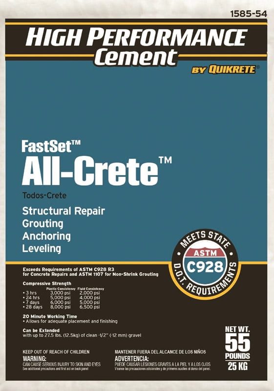 Quikrete 5006296 55 lbs All-Crete Cement - Walmart.com