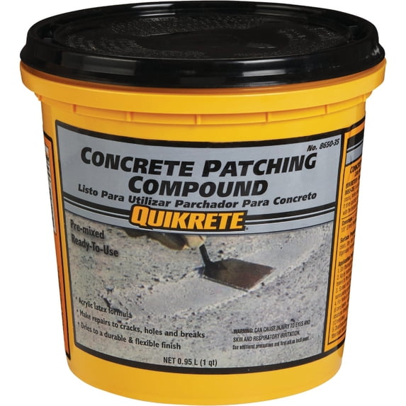 Quikrete Concrete Patch, Patching Compound Cement, 1 qt, Repairs Cracks ...
