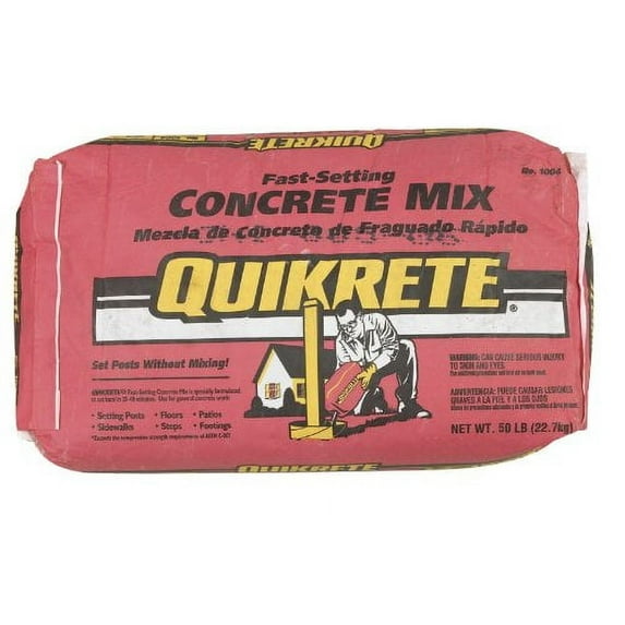 Quikrete Fast Setting Concrete Mix, 50 Lbs Bag - Walmart.com
