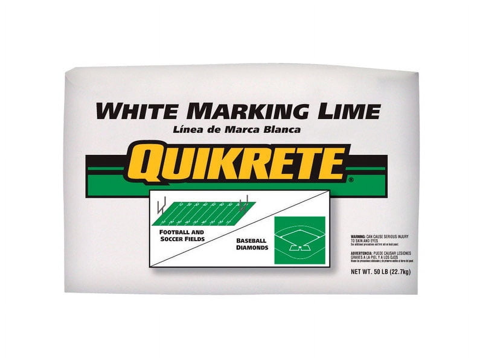 QUIKRETE White Athletic Field Marker, 50 lbs, Suitable for Grass ...
