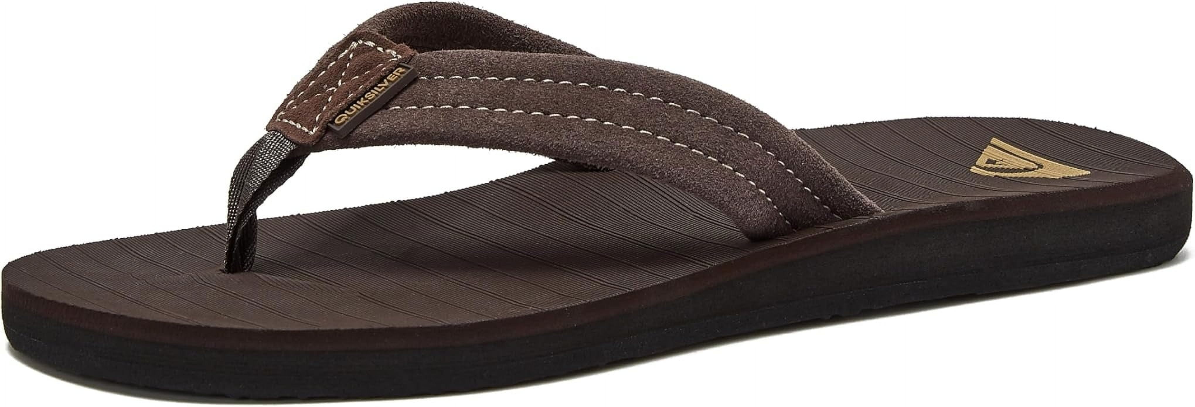 Quiksilver DEMITASSE Men's Carver Suede 3 Point Flip Flop Sandal, US 11 ...