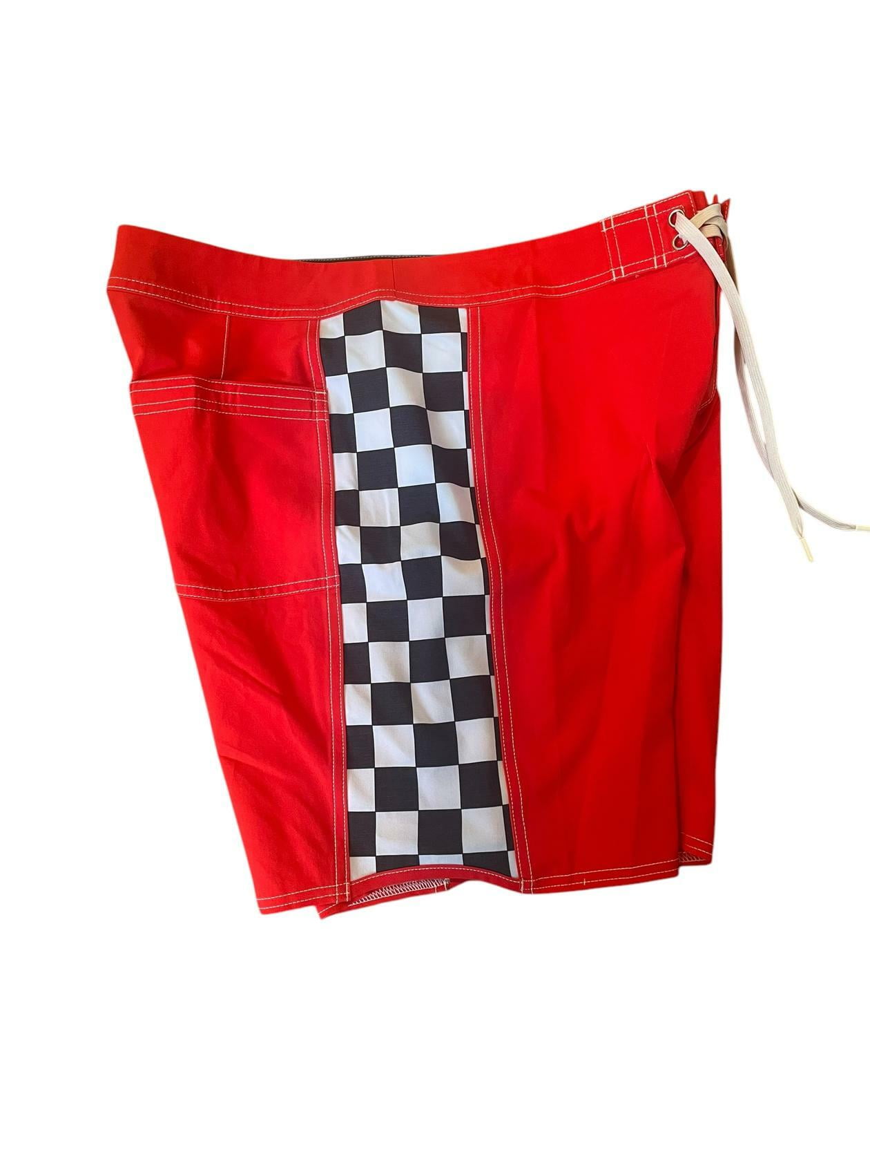 Quiksilver Men original Arch 18" board Shorts red/Checker Size 40 ...