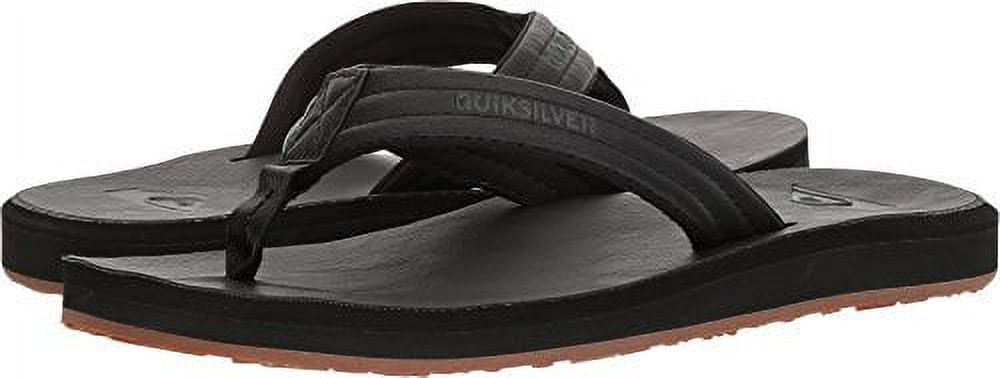 Quiksilver Men's Carver Nubuck Flip Flop Sandals Solid Black ...