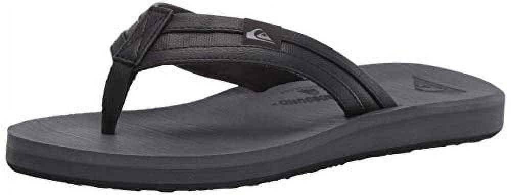 Quiksilver Men's Carver Squish Flip Flop Sandals Black/Grey/Black ...