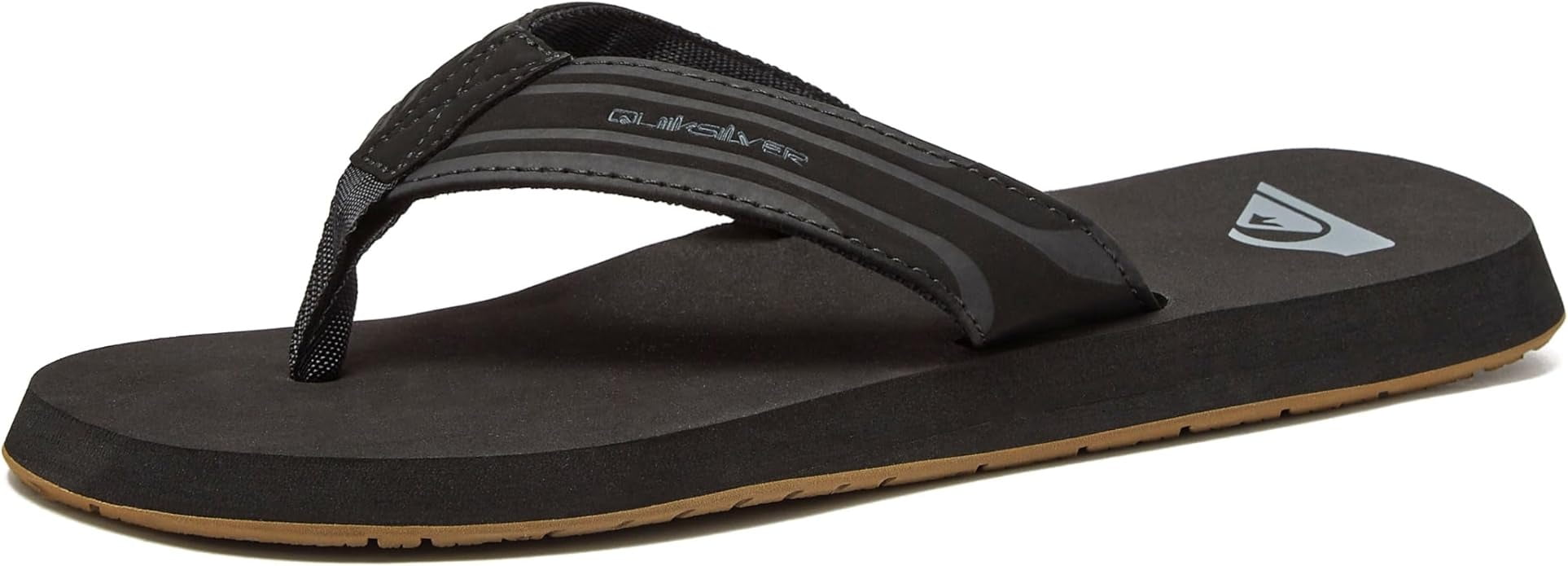 Quiksilver Men's Monkey Wrench Flip Flop Sandals Black/Black/Brown ...