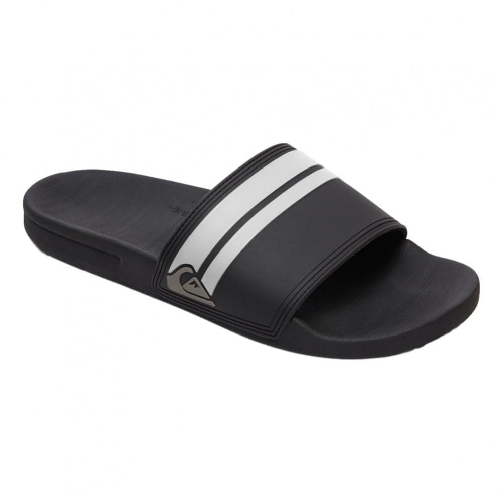Quiksilver Rivi Slide Flip Flops - Black / Black / White - Walmart.com