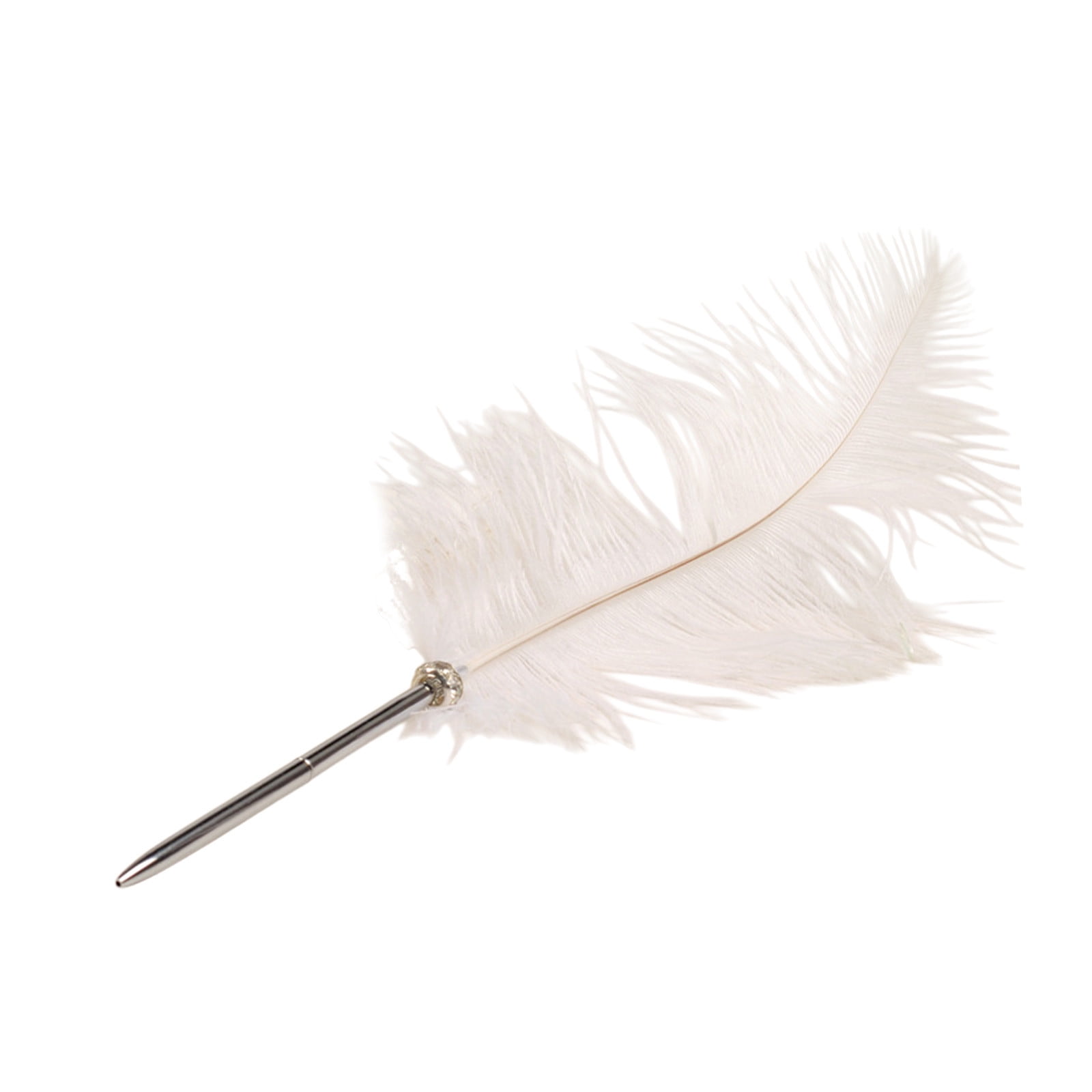 Quill Pen, Ostrich Feather Wedding Quill Signing Ballpoint Writing Pen ...