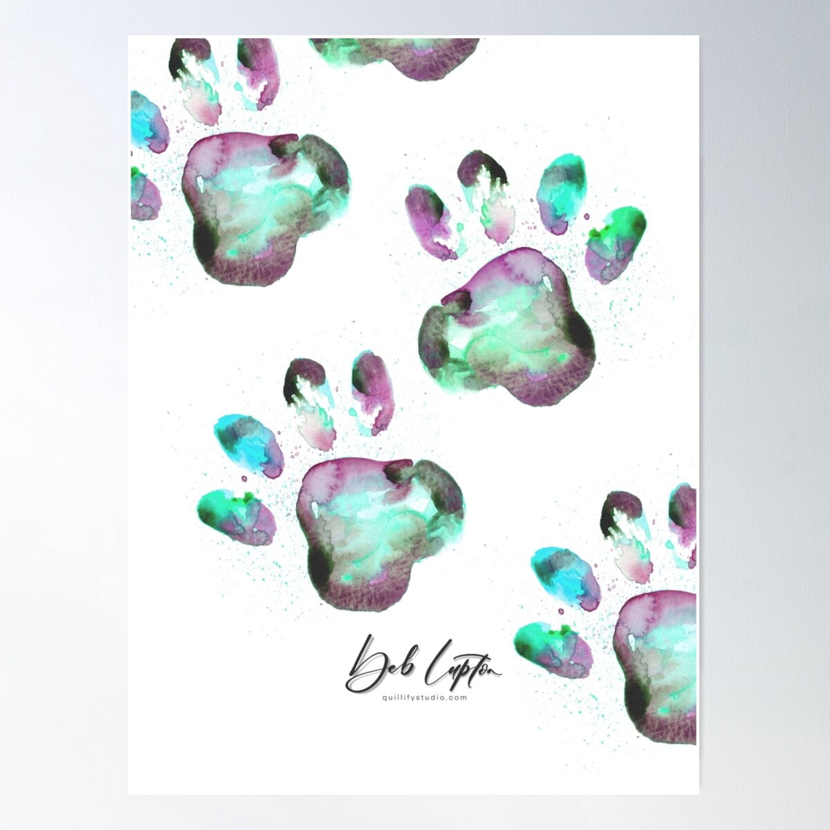Quillify Studio Perfectly Imperfect Abstract Color Splash Paw Prints ...