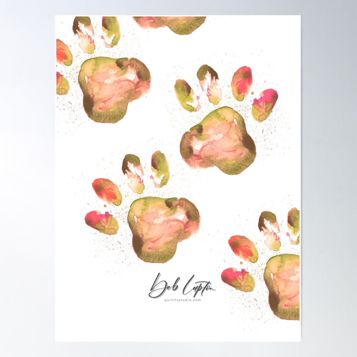 Quillify Studio Perfectly Imperfect Abstract Color Splash Paw Prints ...